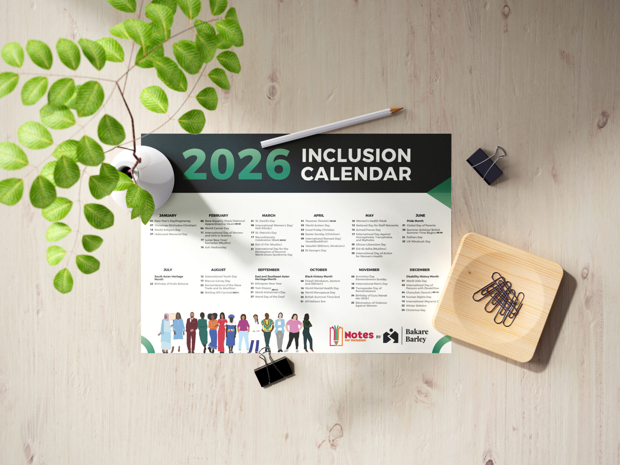 Inclusion Calendar - Bakare Barley Ltd.